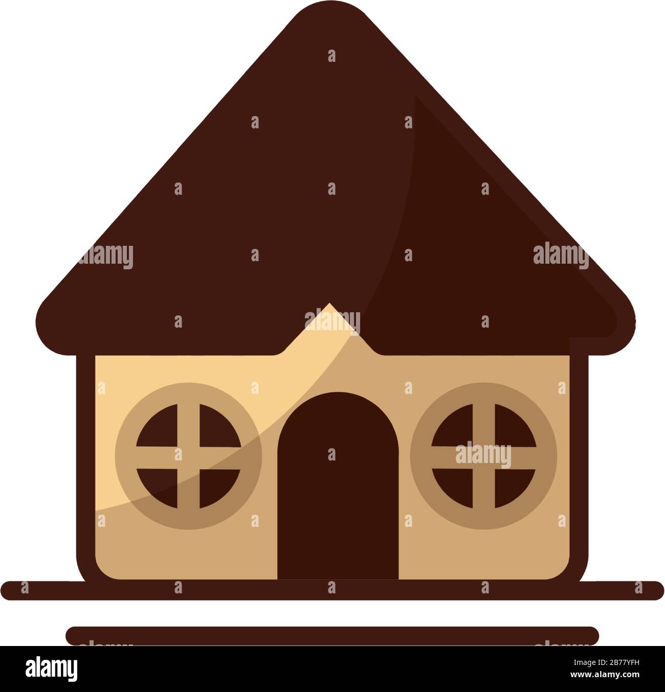 cute building of house on white background vector illustration design ...