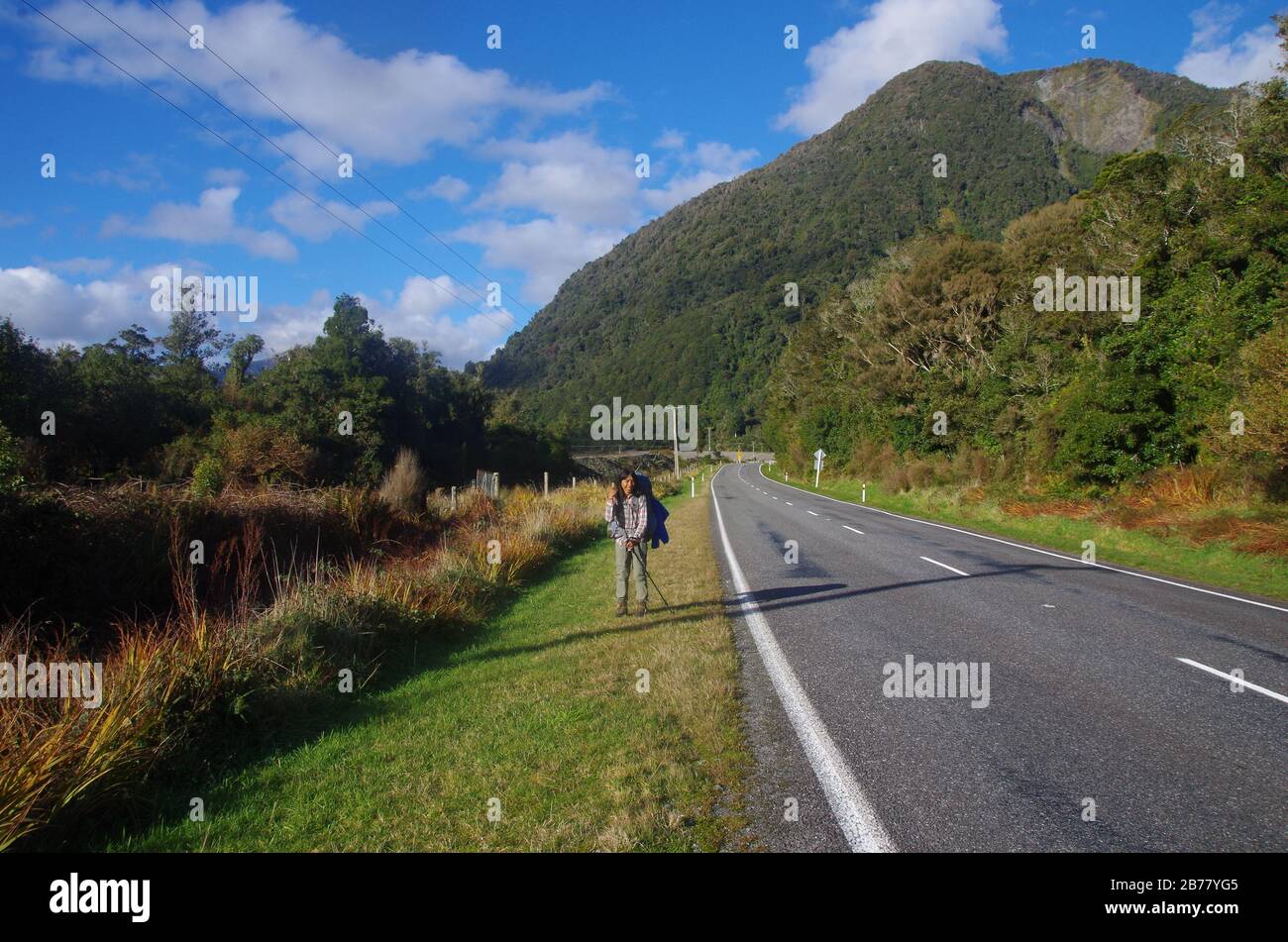 State Highway 73 alternative Te Araroa Trail route. South Island. New ...
