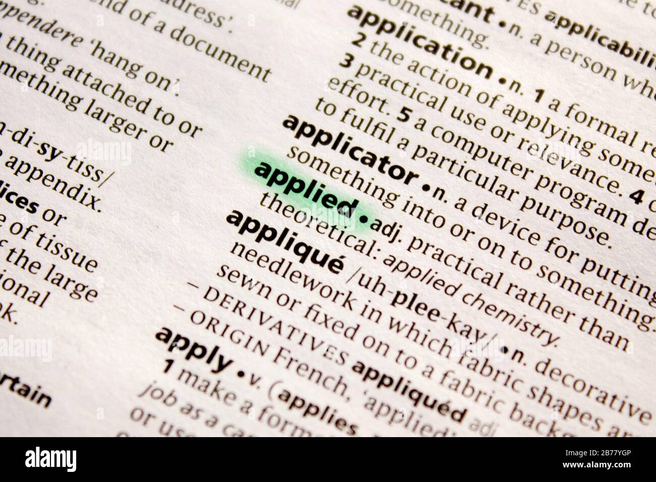 Phrase applied hi-res stock photography and images - Alamy