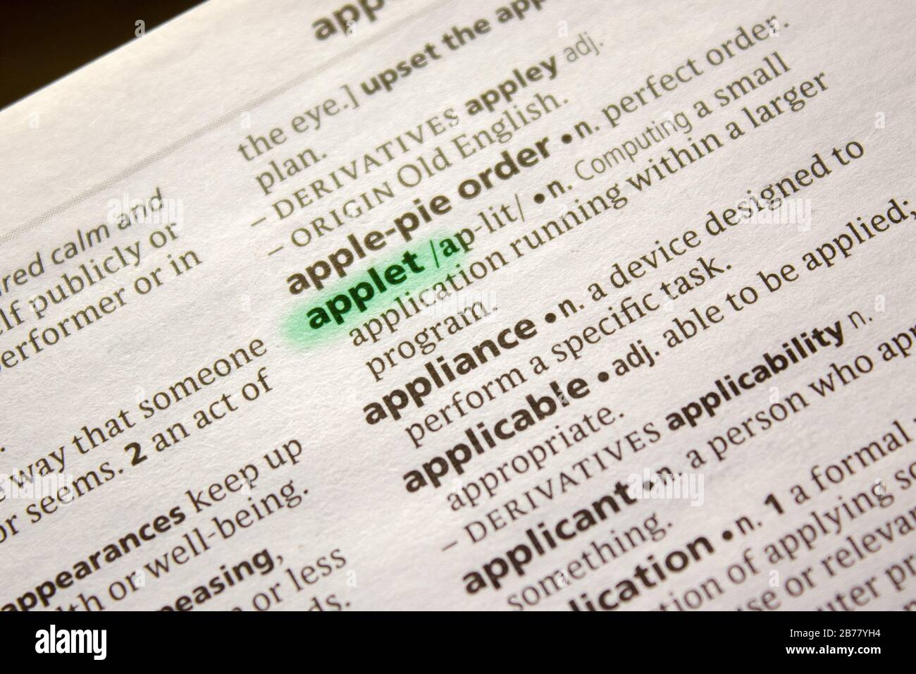 Applet hi-res stock photography and images - Alamy