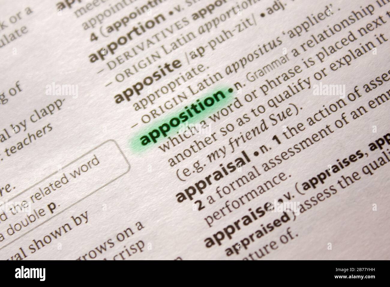 Apposition hi-res stock photography and images - Alamy