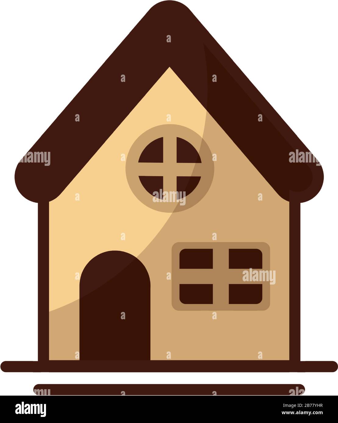 cute building of house on white background vector illustration design ...