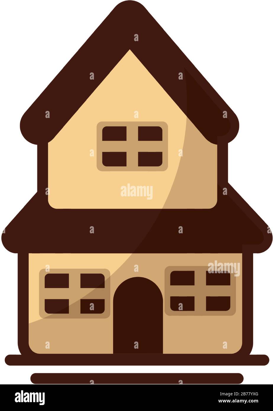 cute building of house on white background vector illustration design ...