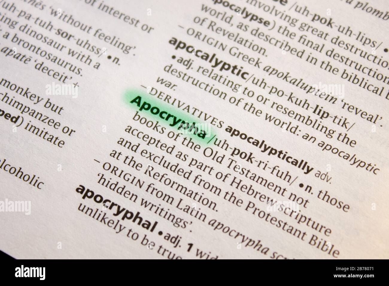 Apocrypha text hi-res stock photography and images - Alamy