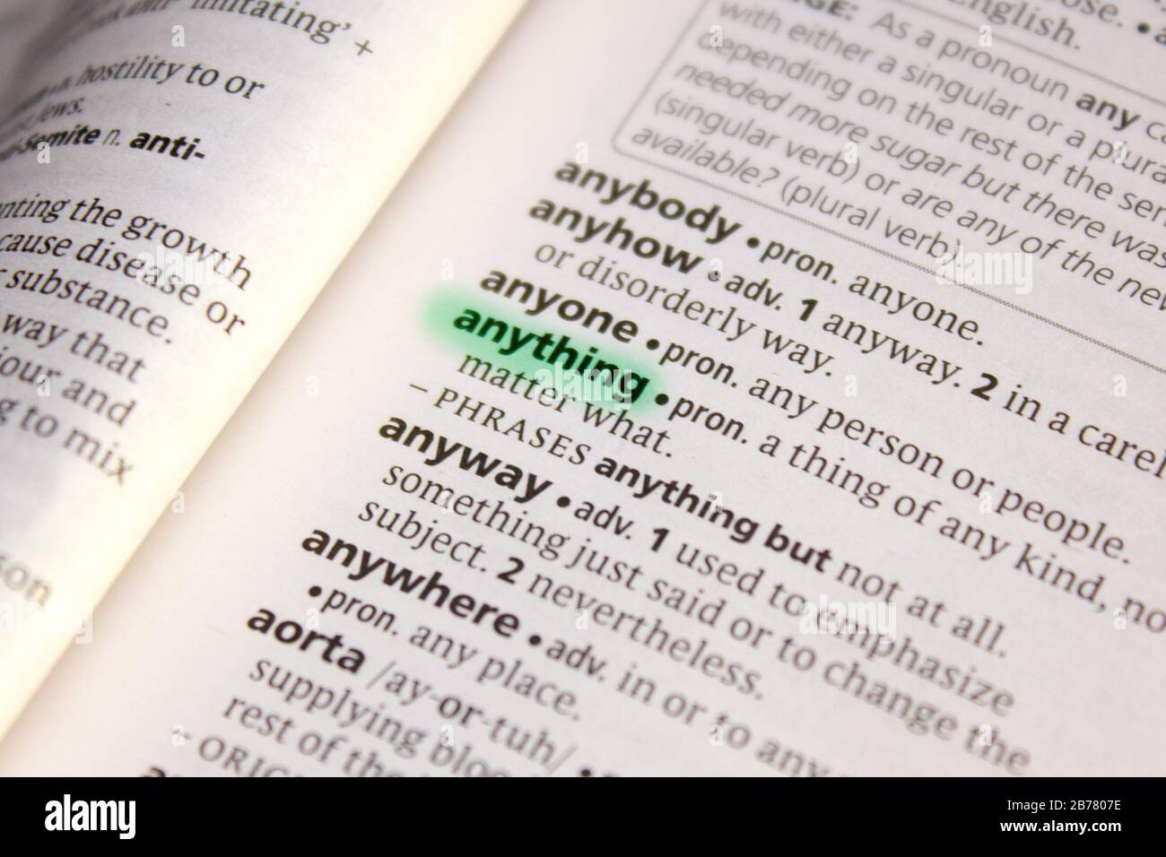 Anything word hi-res stock photography and images - Alamy