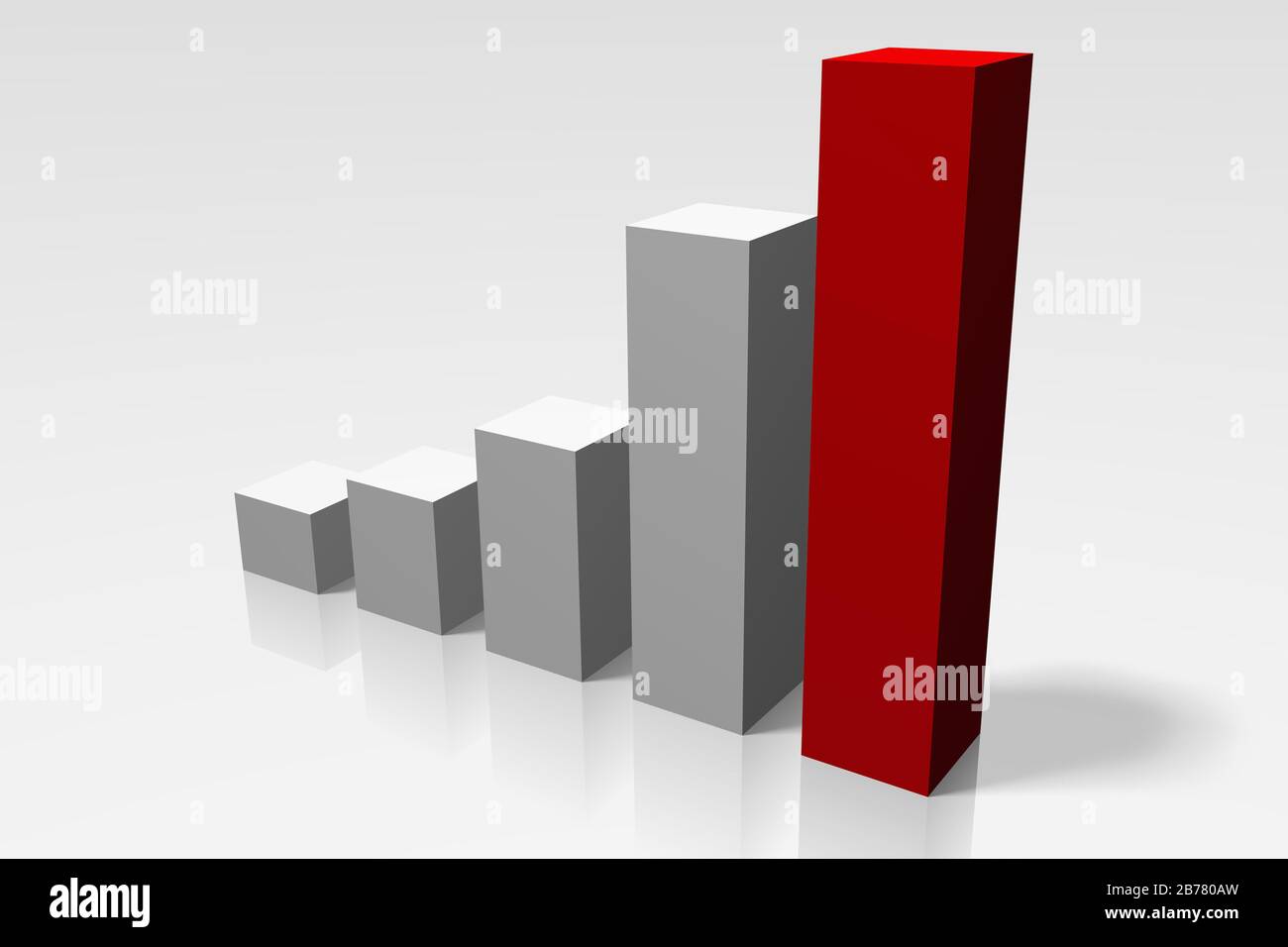 3D business chart illustration - bar chart Stock Photo - Alamy