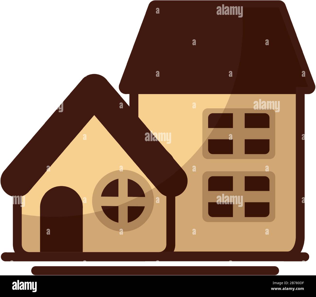 cute building of house on white background vector illustration design ...