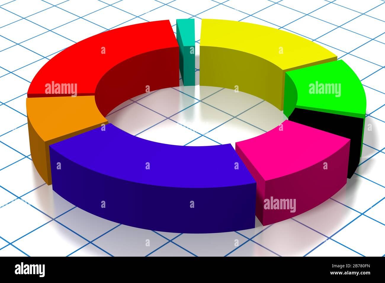 3D business chart illustration, grid in background Stock Photo - Alamy