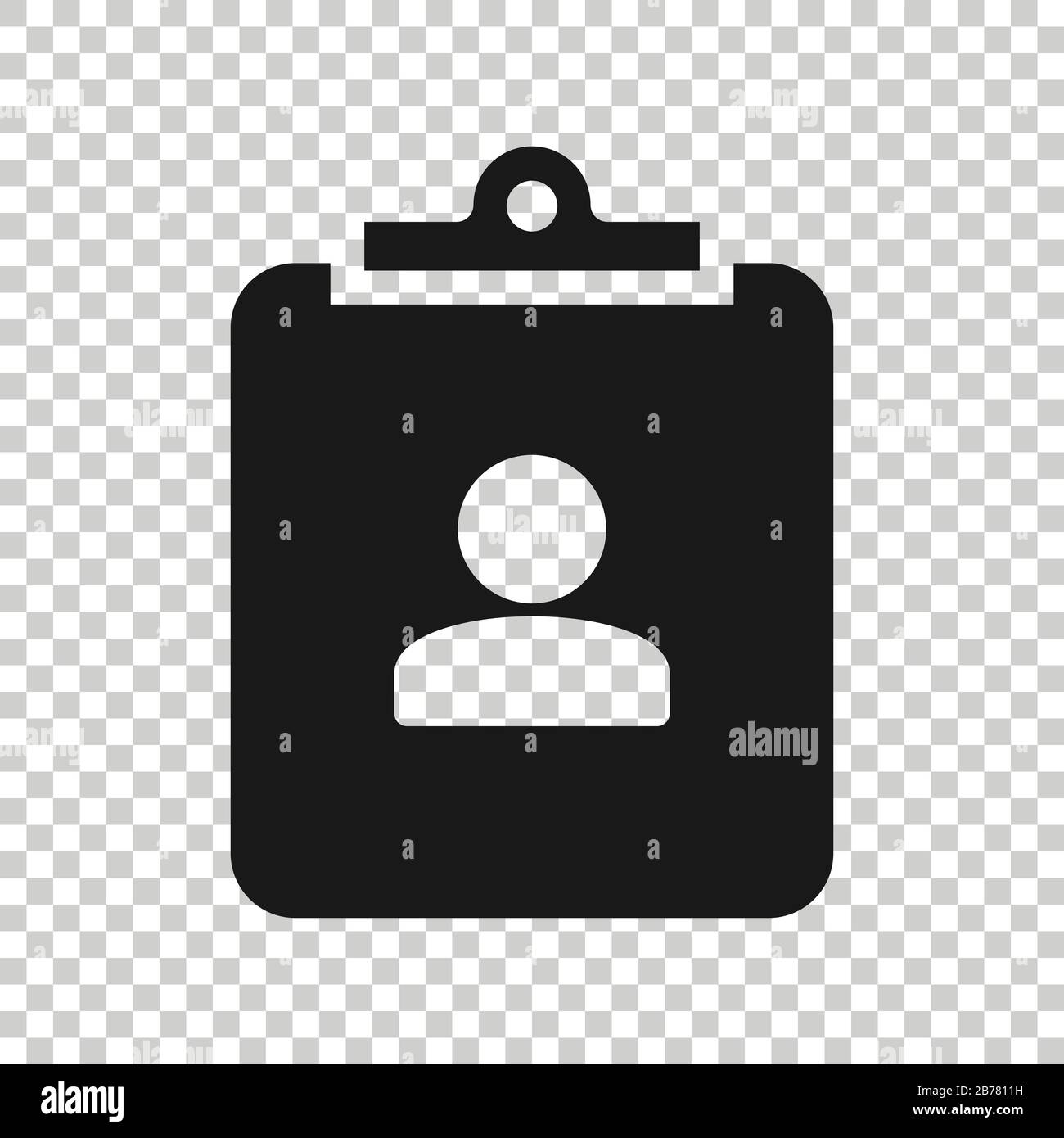 Id card icon in flat style. Identity tag vector illustration on white ...