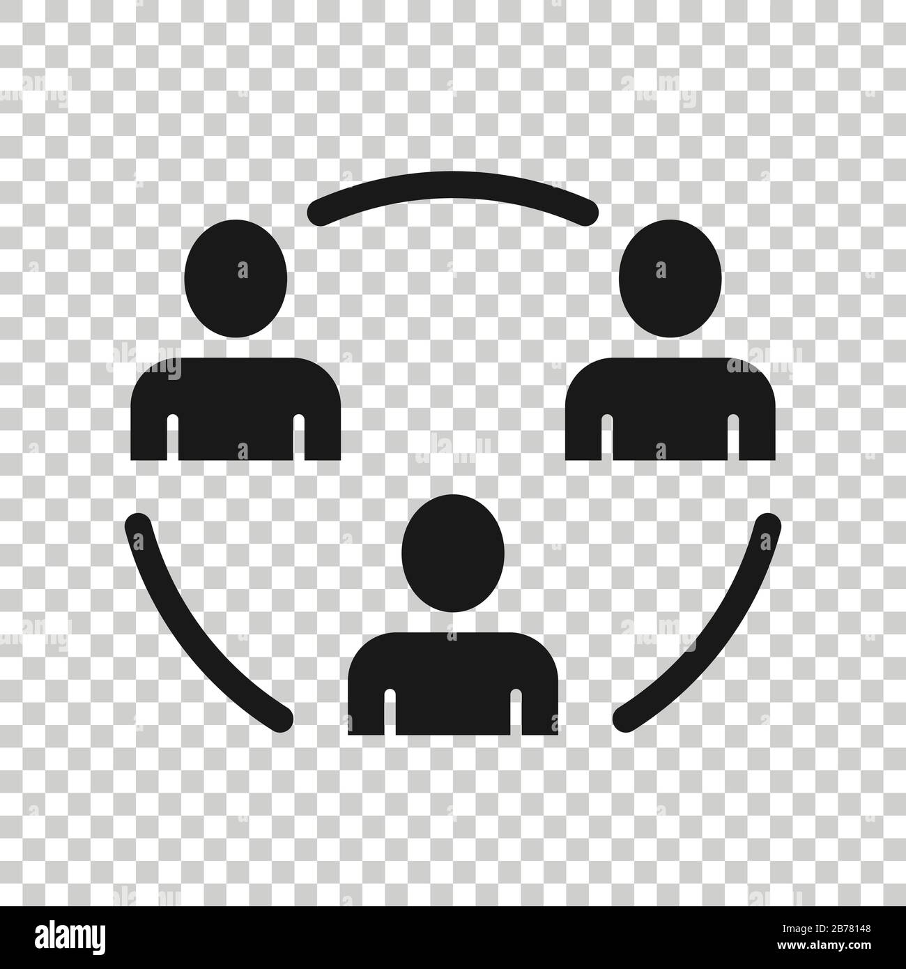 People communication icon in flat style. People vector illustration on ...