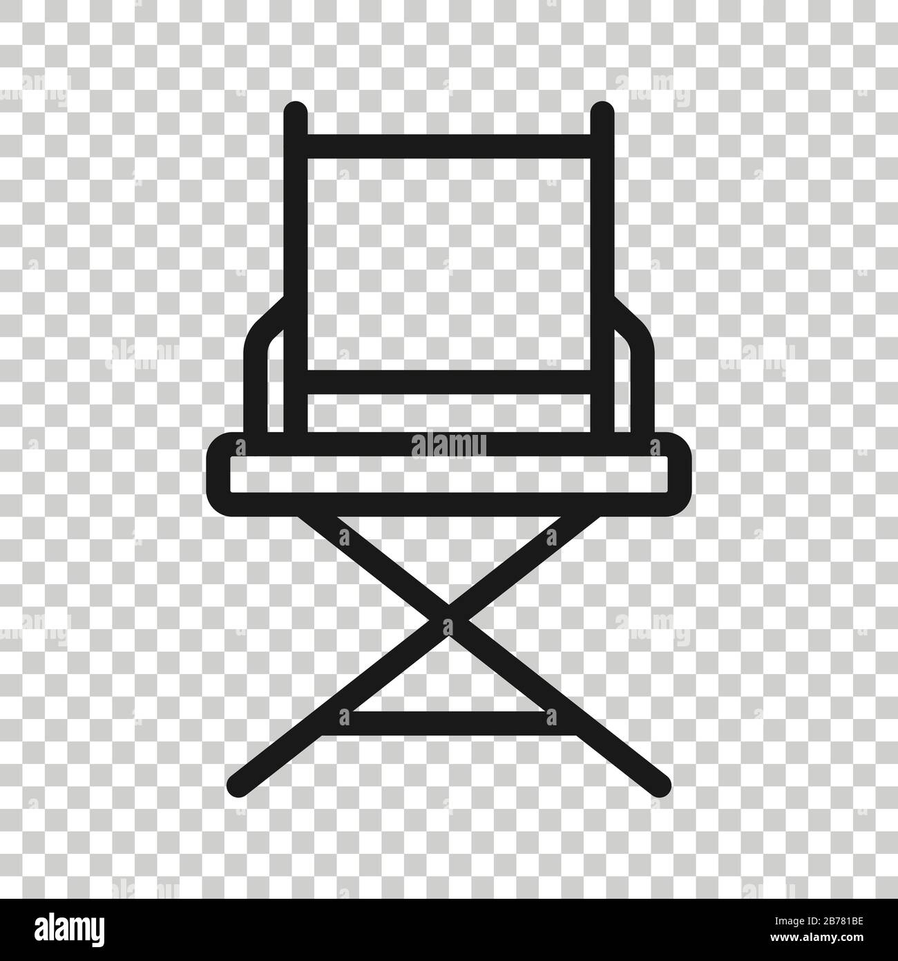 Director chair icon in flat style. Producer seat vector illustration on ...