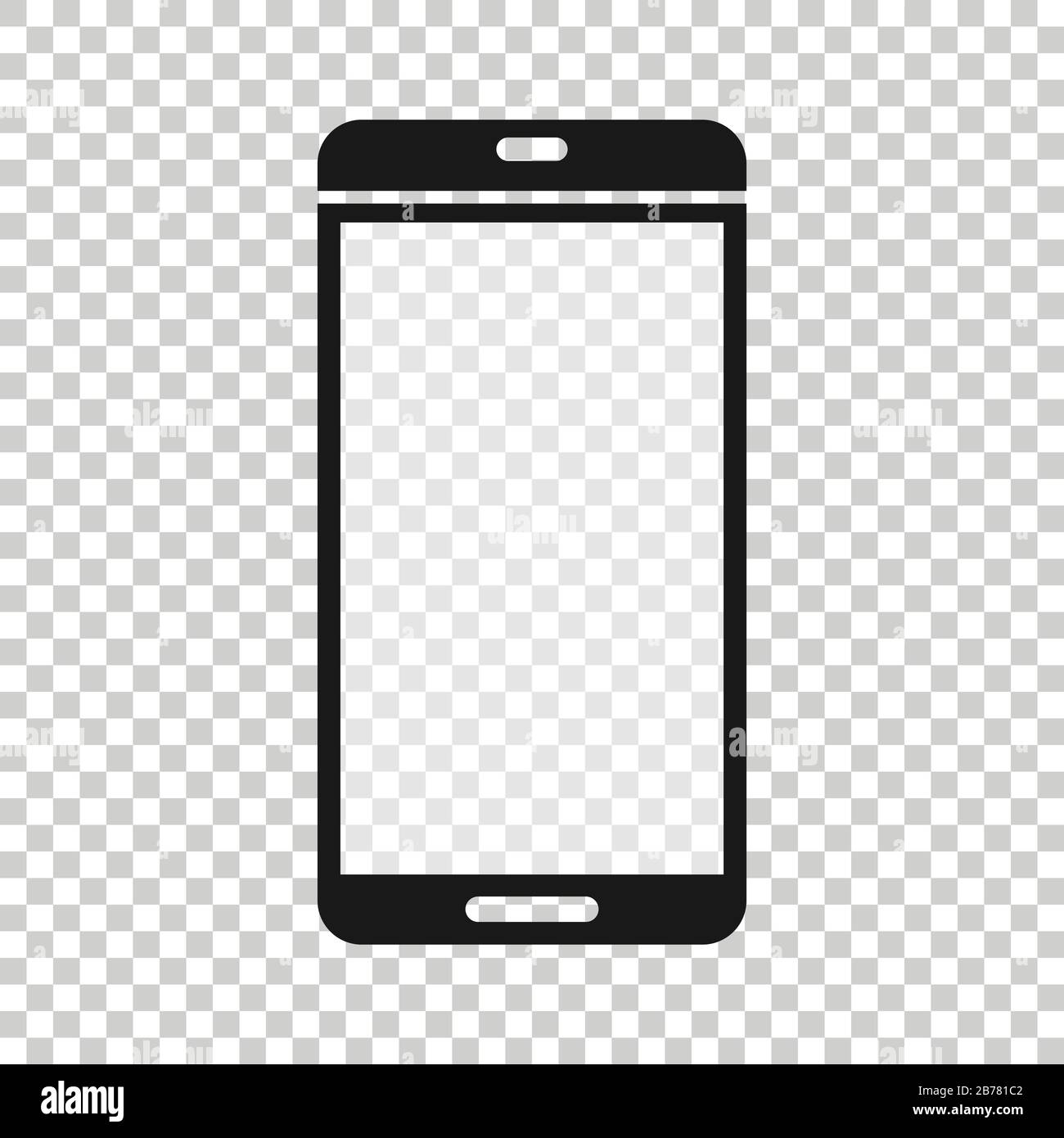 Smartphone blank screen icon in flat style. Mobile phone vector ...
