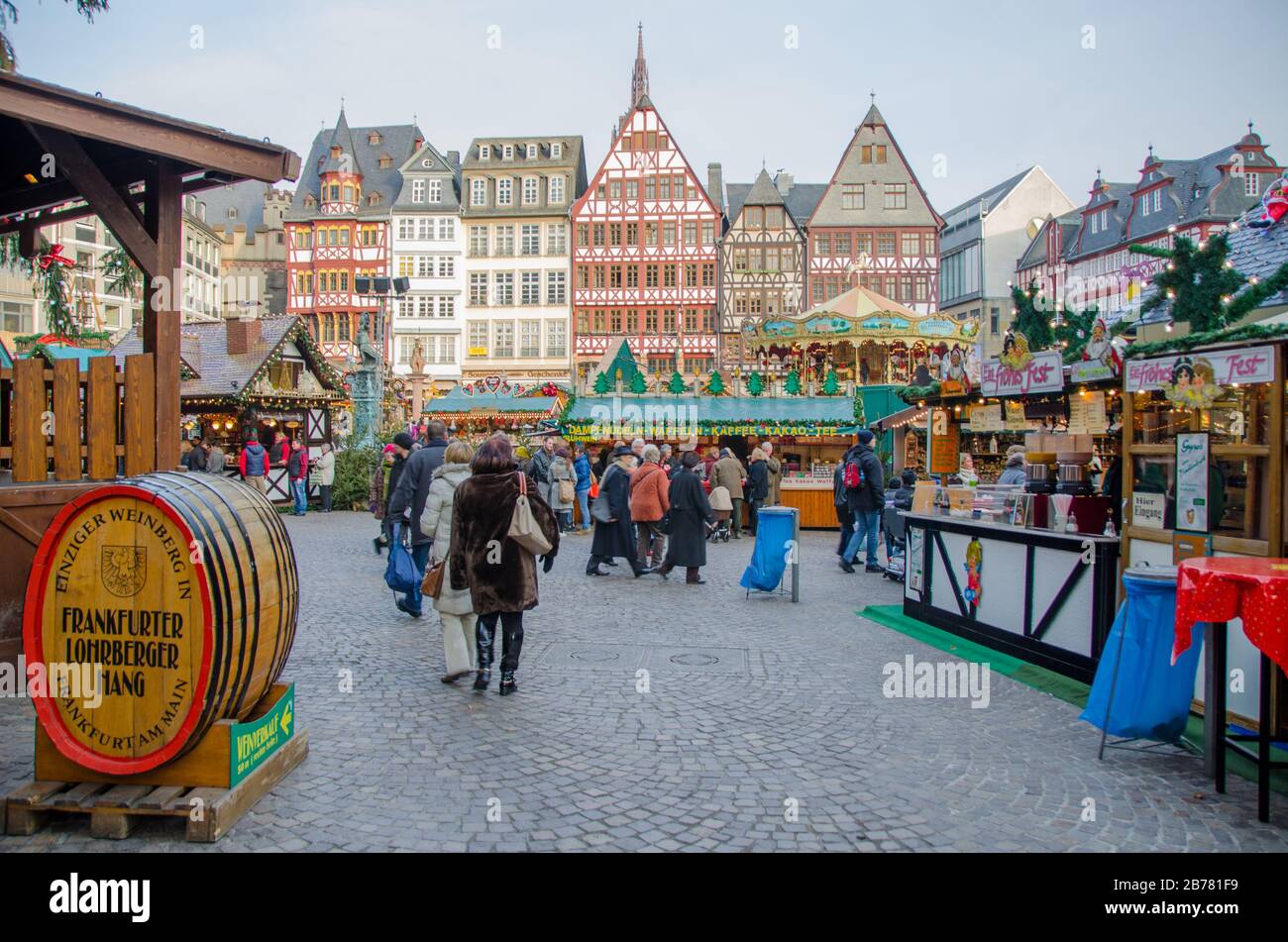 German Christmas Markets in Frankfurt 2011 Stock Photo - Alamy