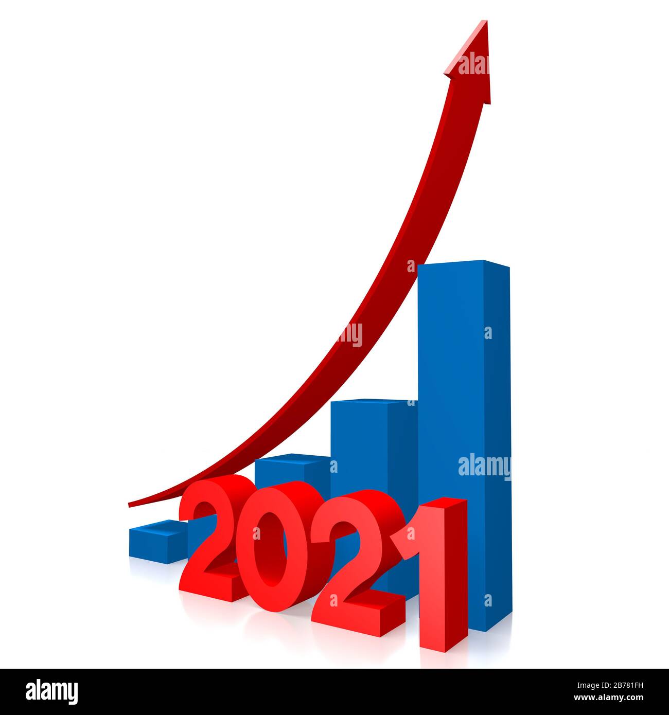 3D growth chart - 2021 Stock Photo - Alamy