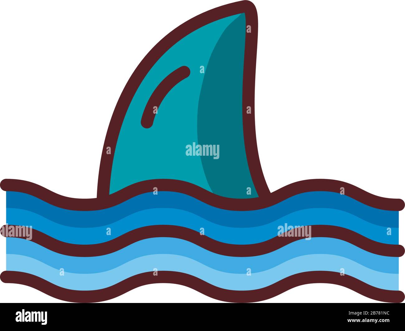 Shark fin waves Stock Vector Images - Alamy