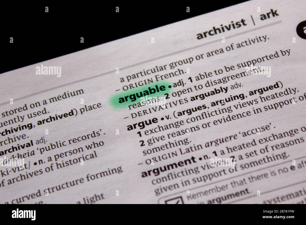 Arguable hi-res stock photography and images - Alamy