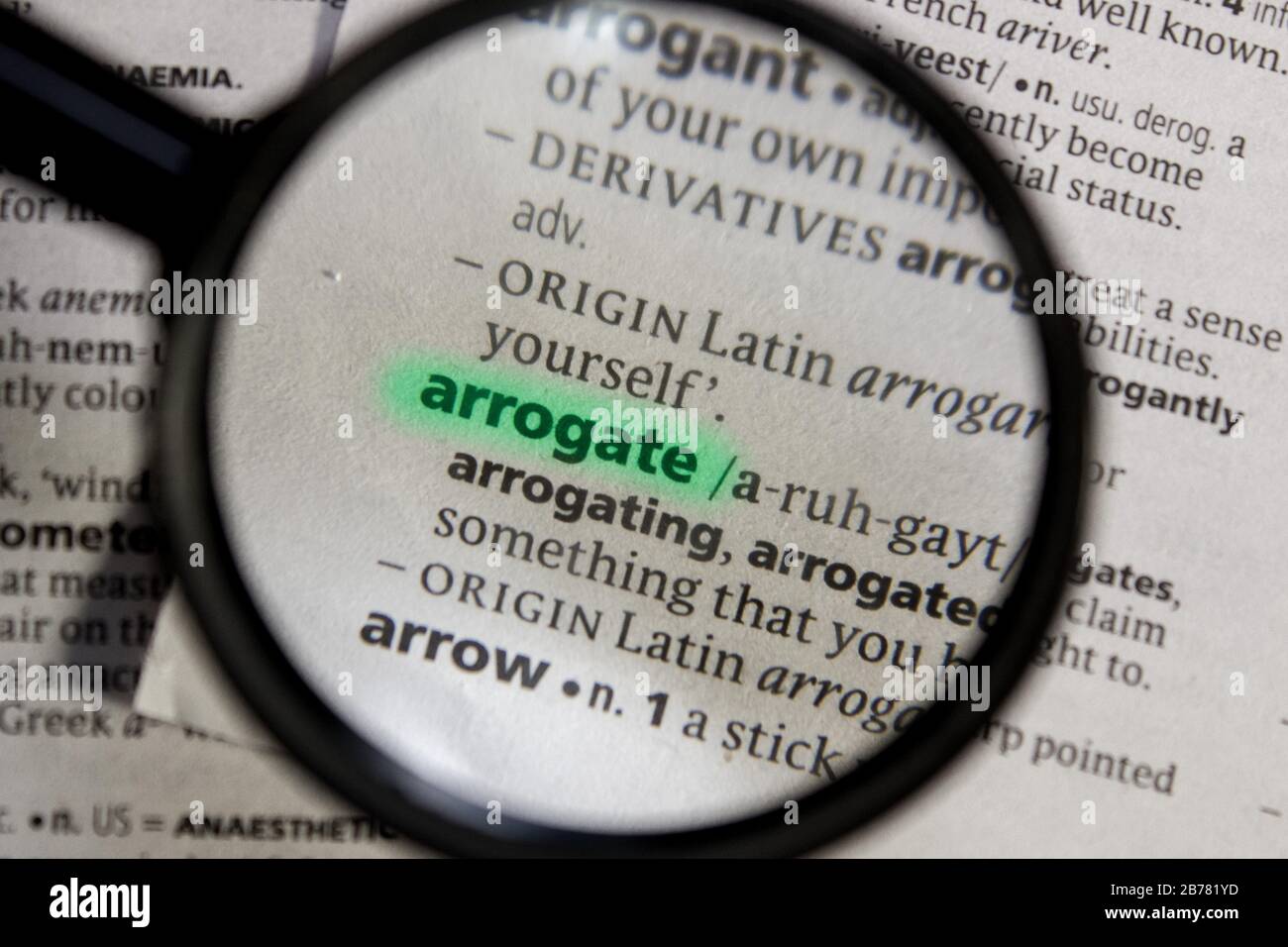 Arrogate hi-res stock photography and images - Alamy