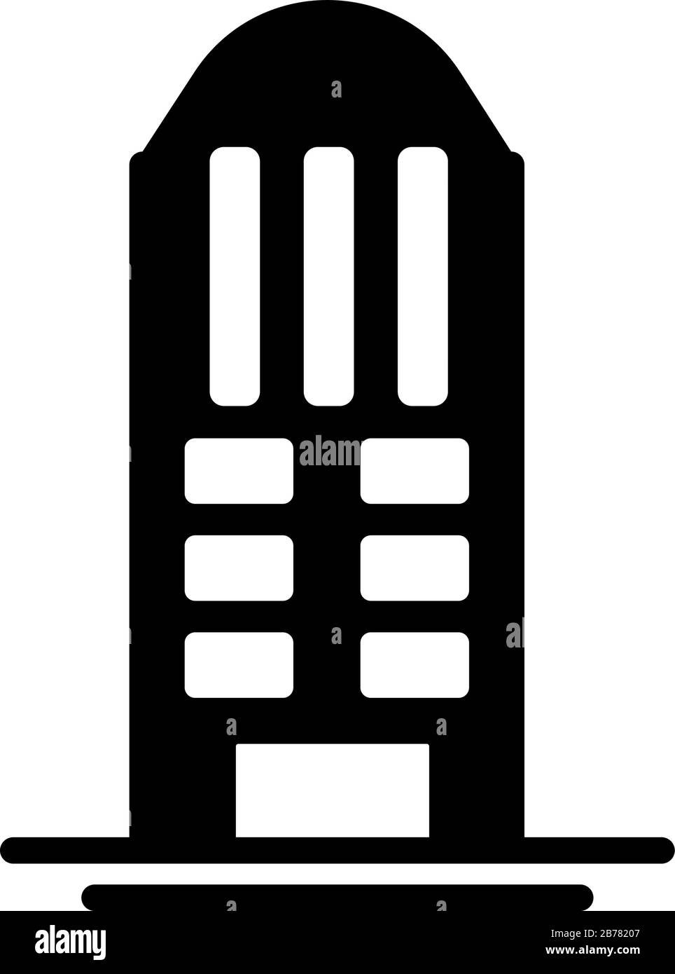 tower of apartment and office building , silhouette style icon vector ... tower of apartment and office building , silhouette style icon vector ...