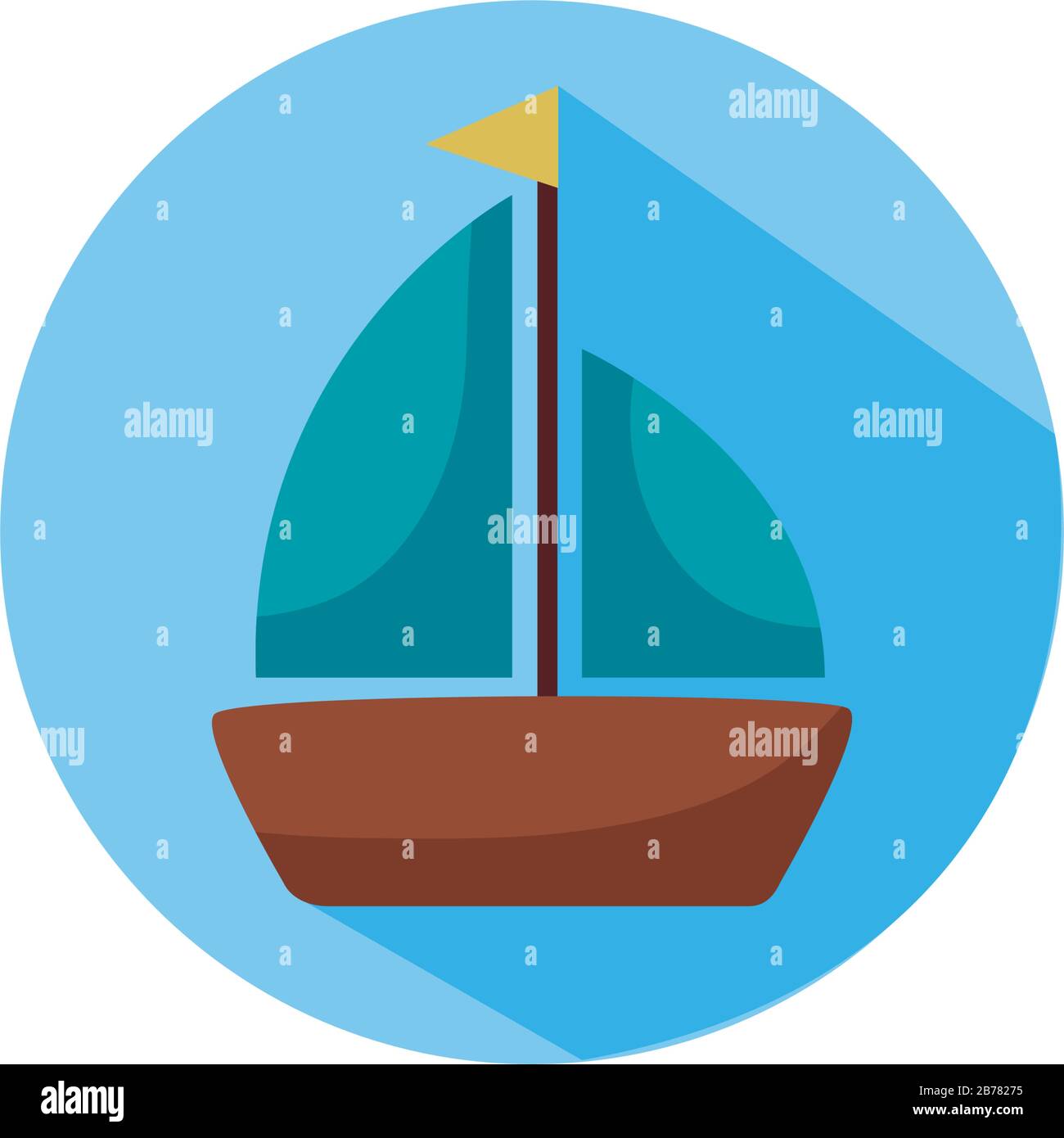 sailboat ship block style icon Stock Vector Image & Art - Alamy