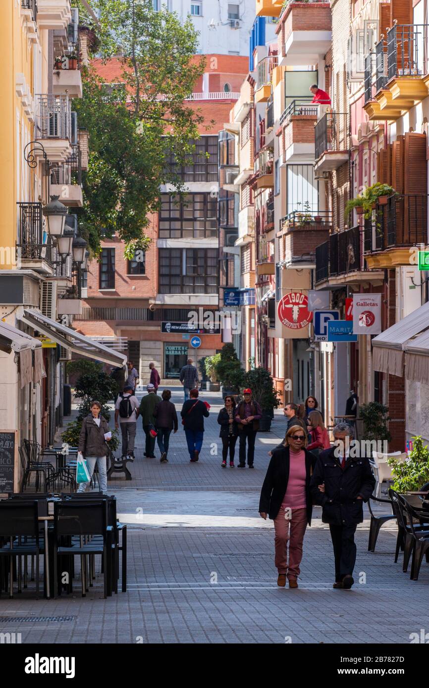 HUELVA, SPAIN: 22nd FEBRUARY 2020 - View of the streets of Huelva city ...