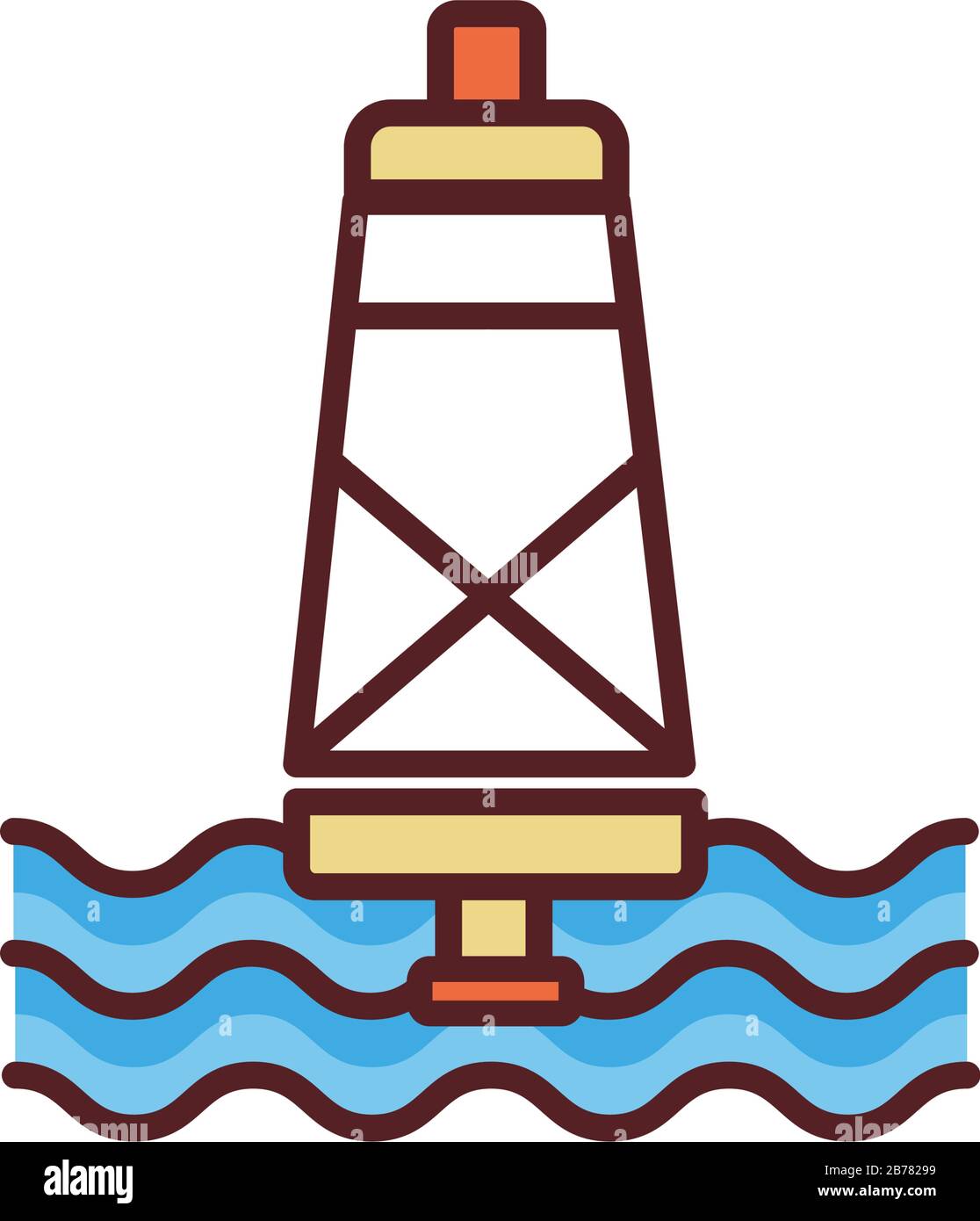 marine buoy line color style icon Stock Vector Image & Art - Alamy