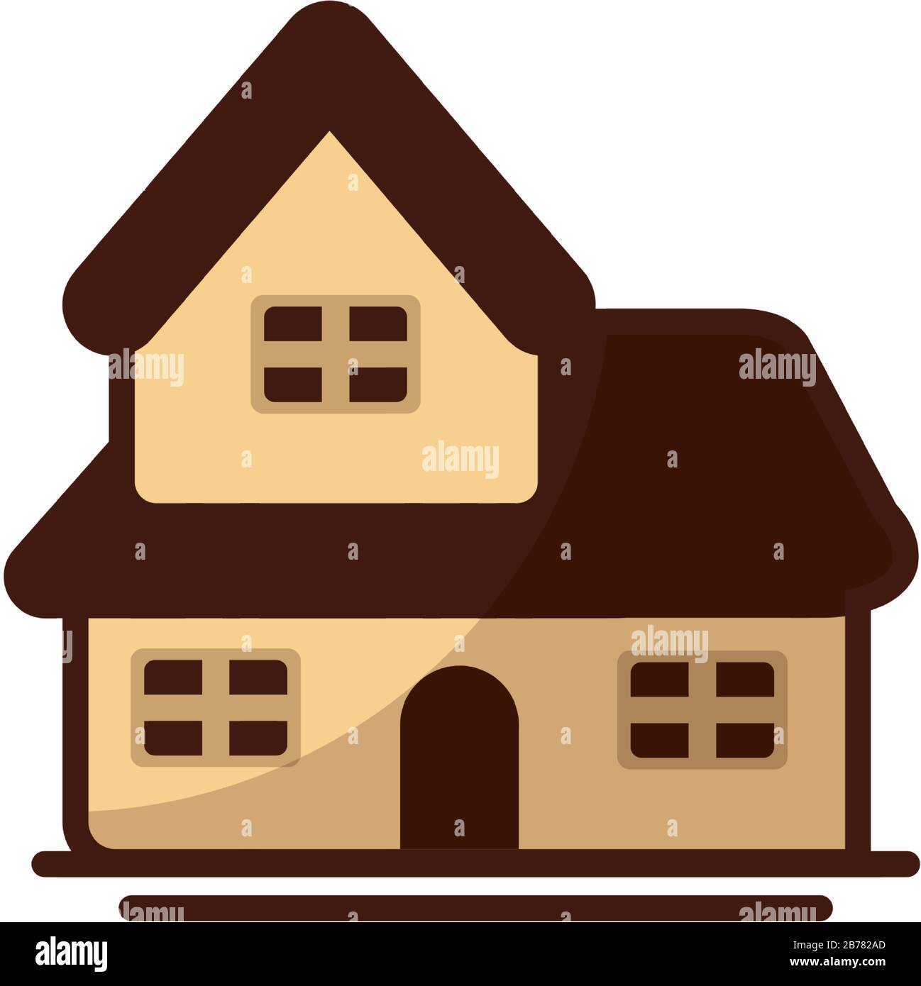 cute building of house on white background vector illustration design ...