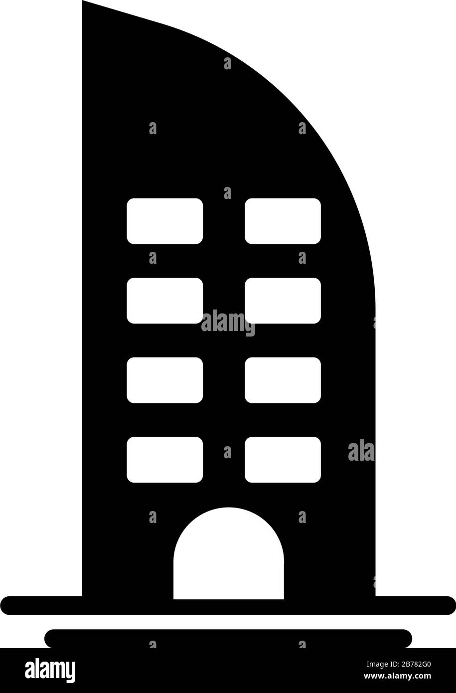 tower of apartment and office building , silhouette style icon vector ... tower of apartment and office building , silhouette style icon vector ...