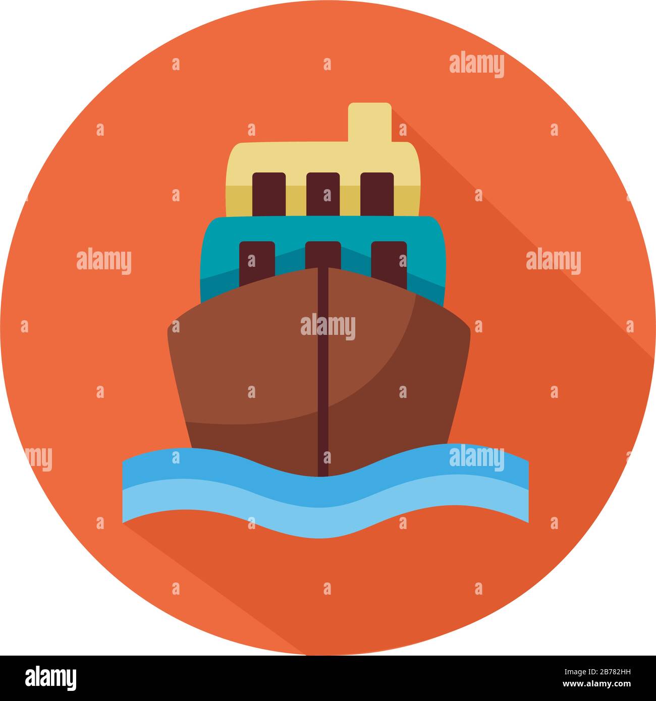 ship boat sea block style Stock Vector Image & Art - Alamy