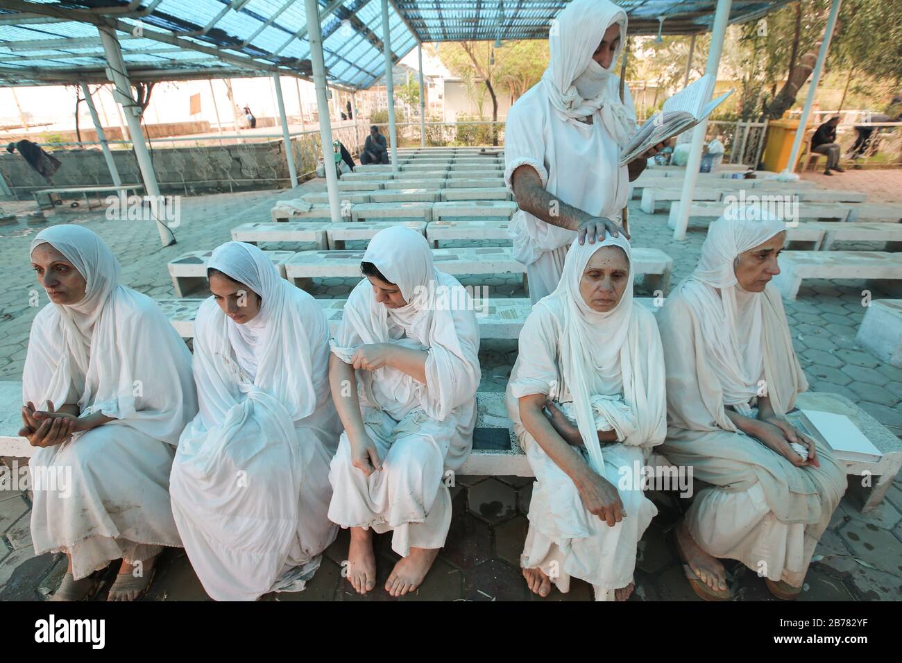 Baghdad, Iraq. 14th Mar, 2020. Iraqi Mandaeans women, also known as ...