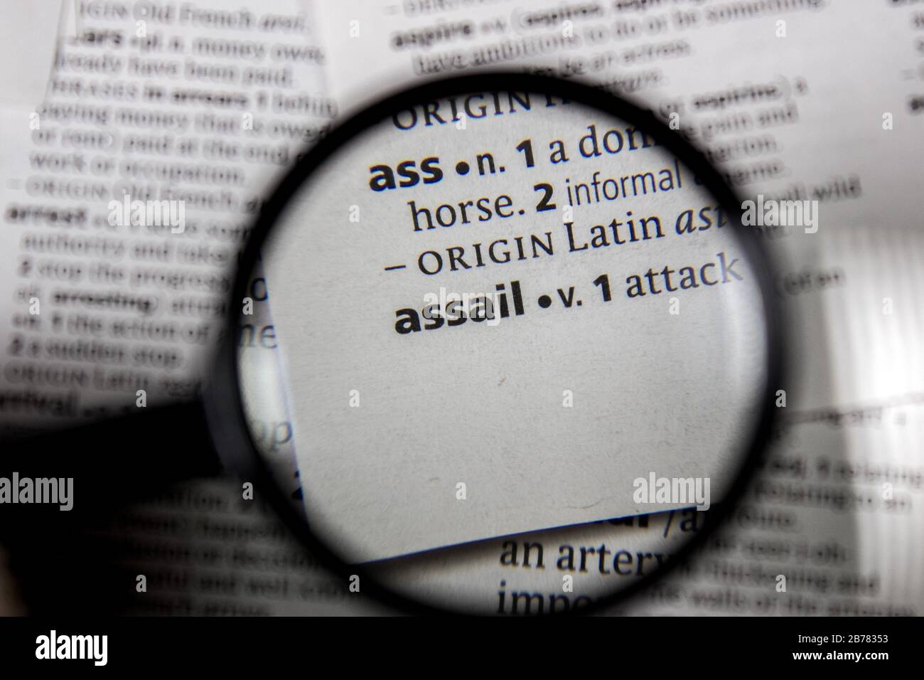 Assail word hi-res stock photography and images - Alamy