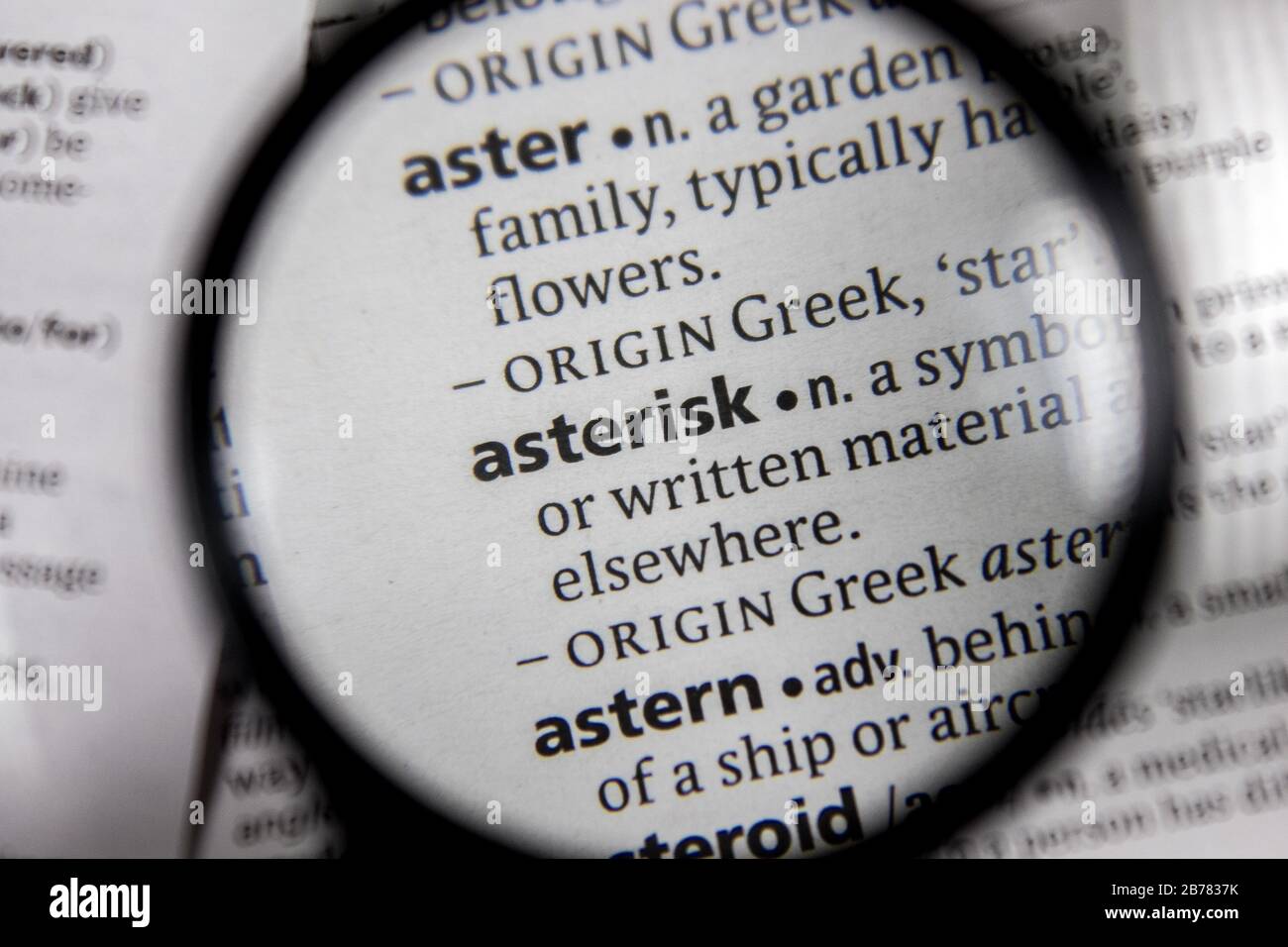 Asterisk word hi-res stock photography and images - Alamy