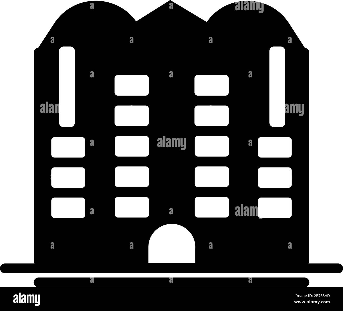 tower of apartment and office building , silhouette style icon vector ... tower of apartment and office building , silhouette style icon vector ...