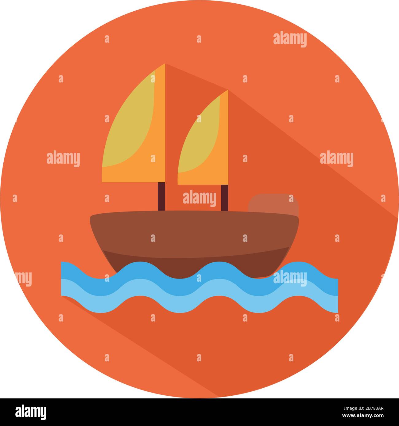 sailboat ship block style icon Stock Vector Image & Art - Alamy
