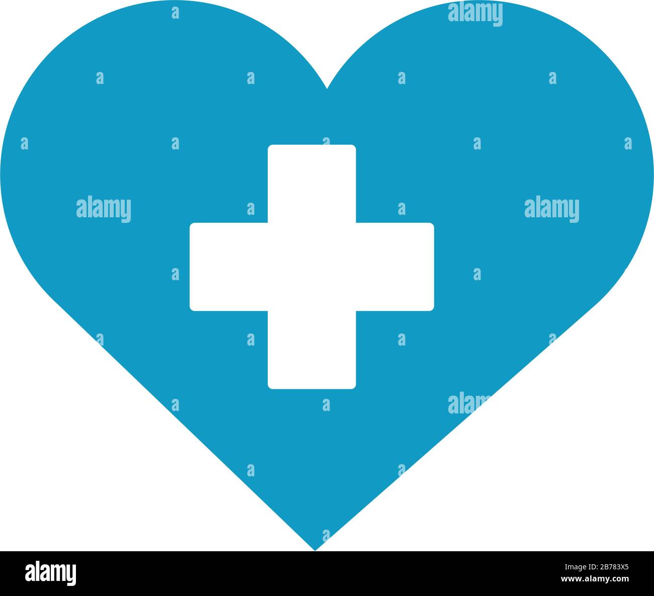 medical cross in heart line style Stock Vector Image & Art - Alamy