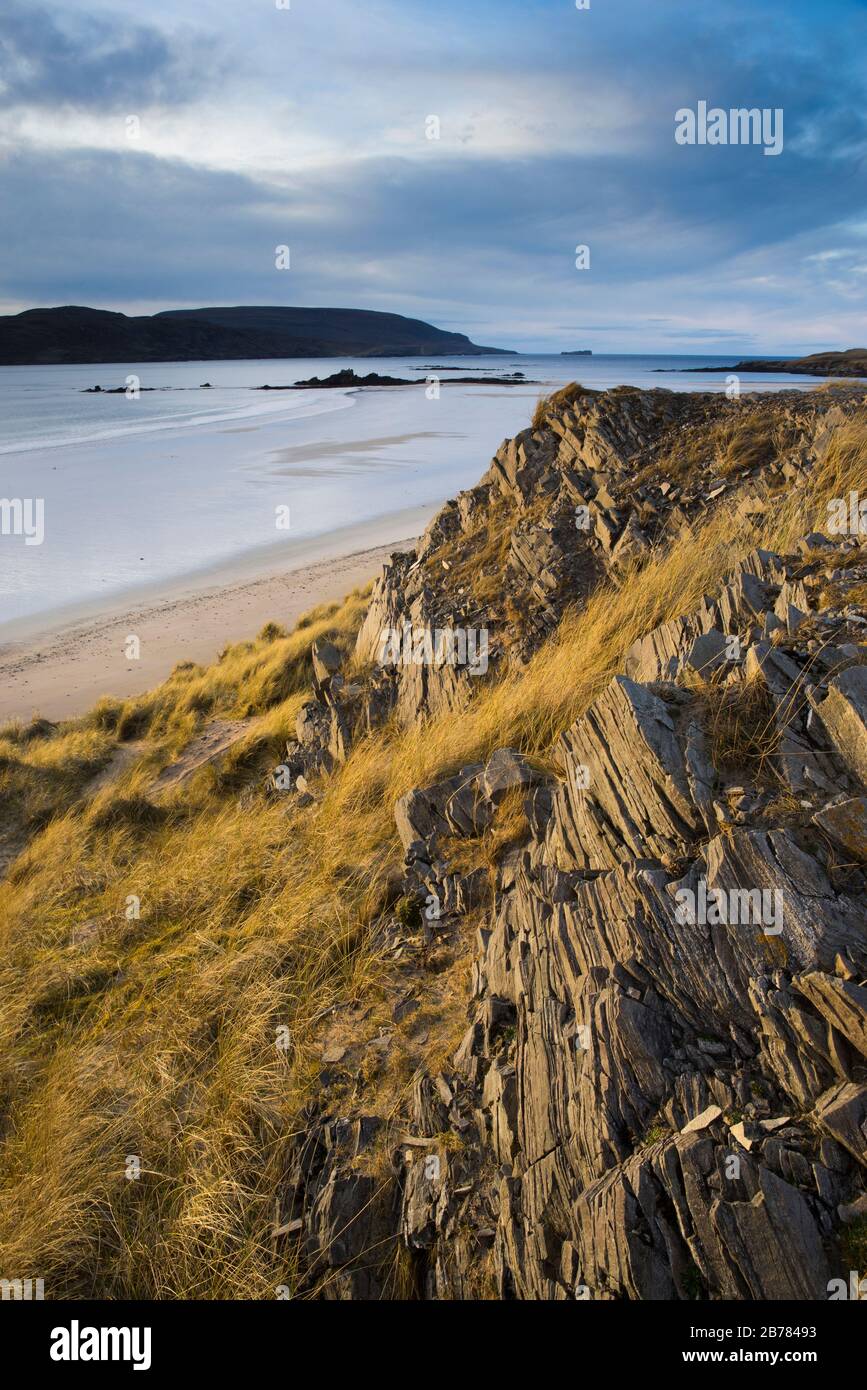 Coastal scenery at Faraid Head, Balnakeil Bay and Sango Bay, Durness ...