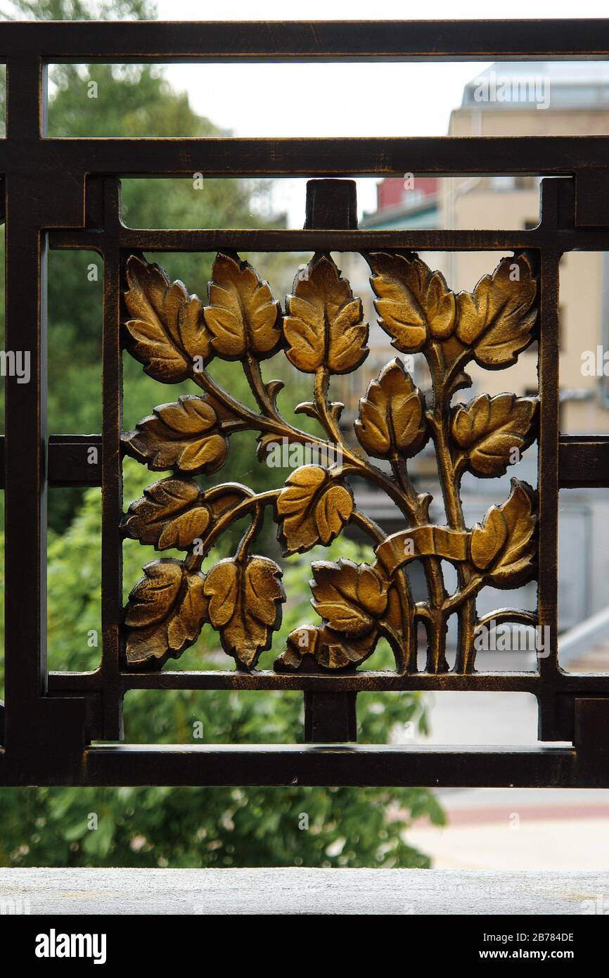 Blacksmith metal leaves texture as a decoration background Stock Photo ...