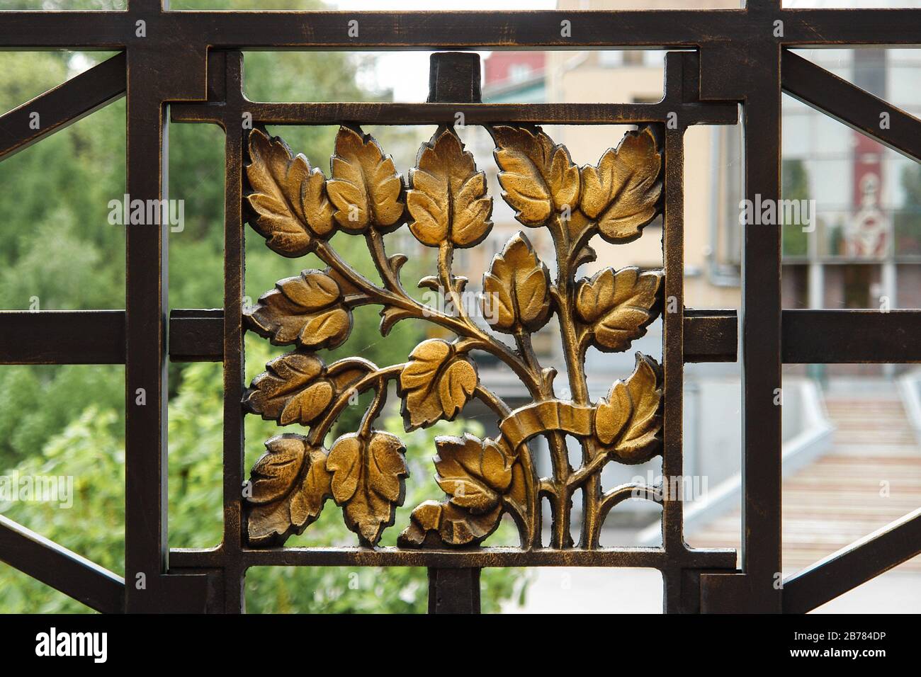 Blacksmith metal leaves texture as a decoration background Stock Photo ...