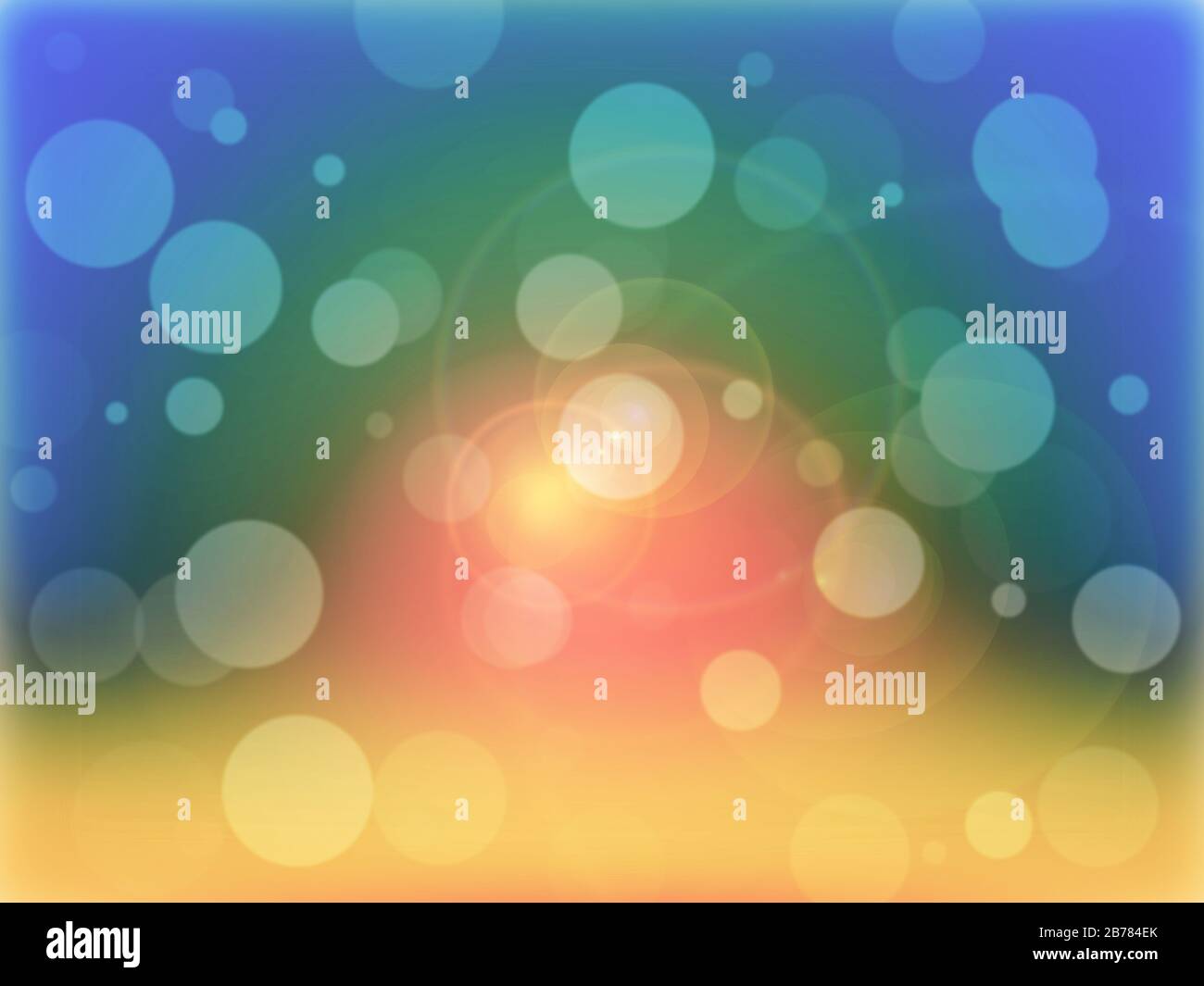 Illustration. Summer abstract background. Sunset colors over the beach ...