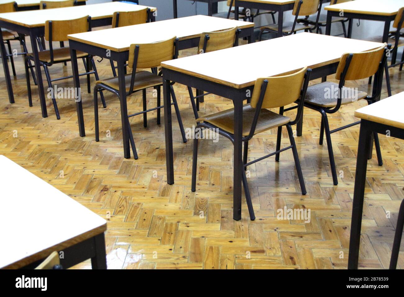 View of the interior of secondary classroom Stock Photo - Alamy