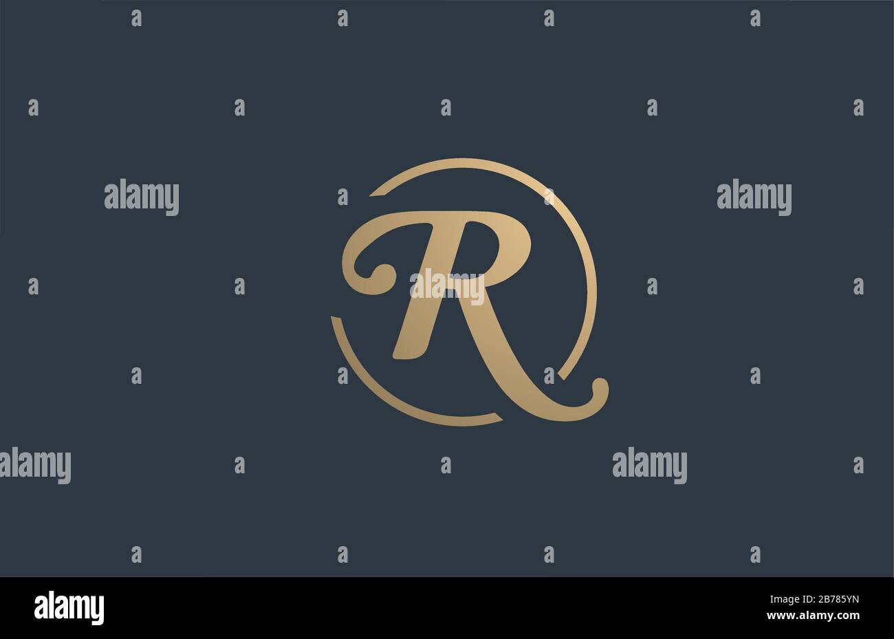 gold golden yellow alphabet letter R logo icon design for business ...