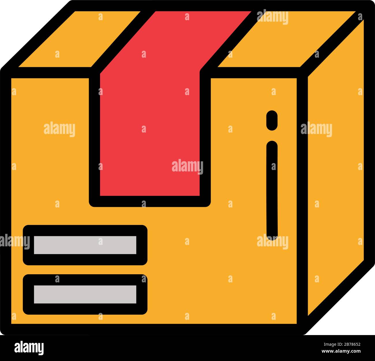 cardboard box on white background vector illustration design Stock ...