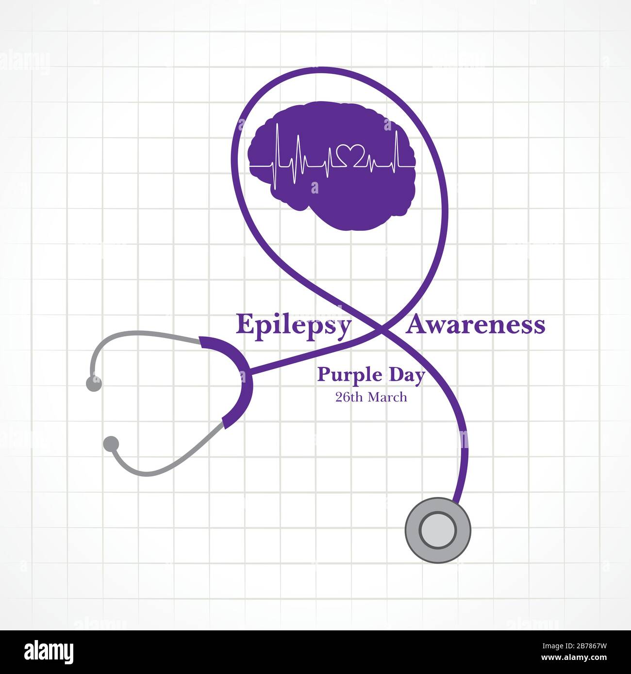 Vector illustration for World epilepsy day (Purple day) - Epilepsy ...