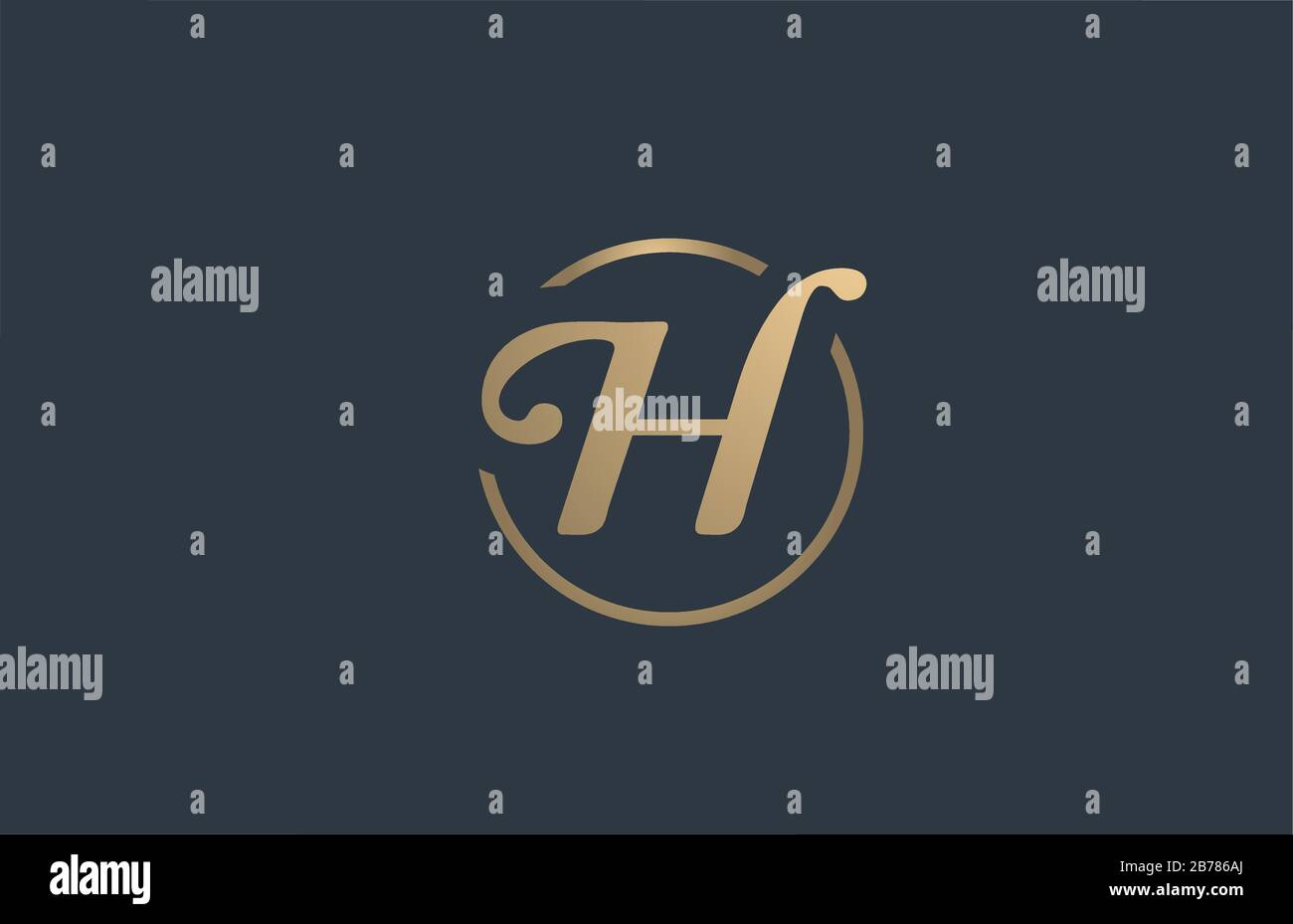 gold golden yellow alphabet letter H logo icon design for business ...