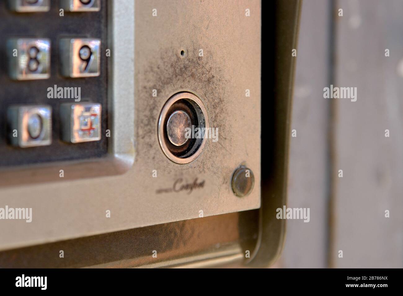 Security system - intercom on building with keypad and lock Stock Photo ...