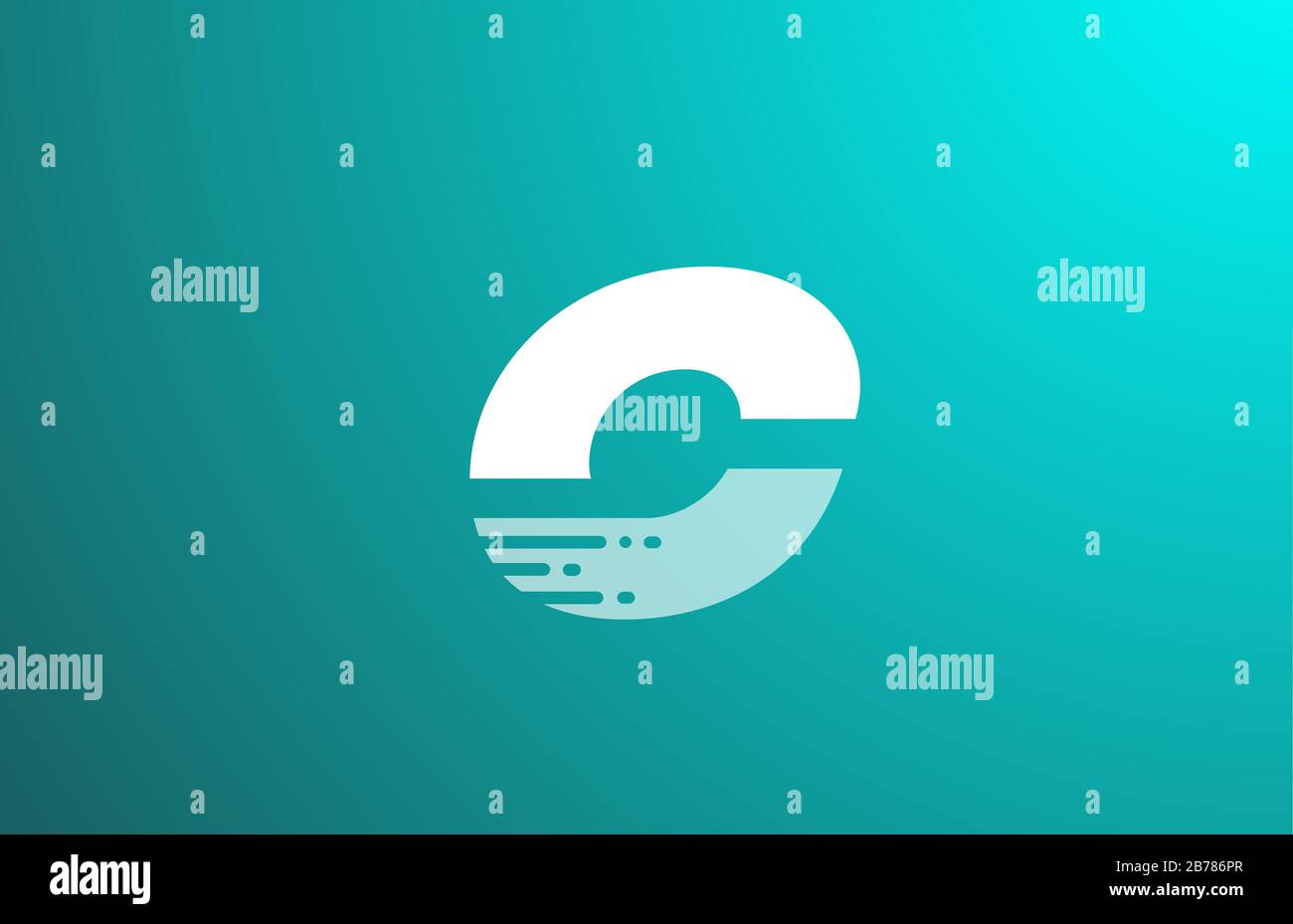 green white transparent alphabet letter logo C design icon for company ...