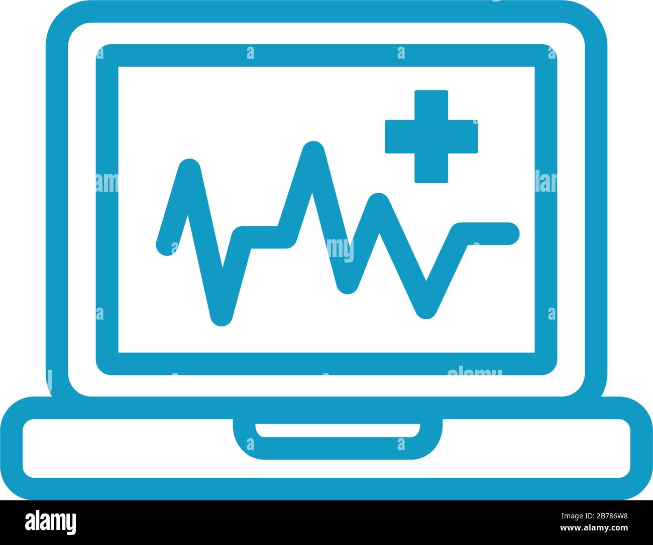 Portable ecg machine Stock Vector Images - Alamy
