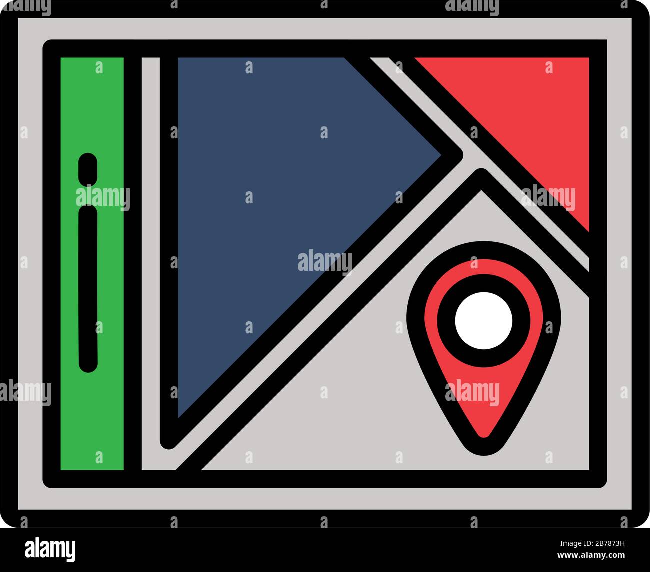 paper map location on white background vector illustration design Stock ...