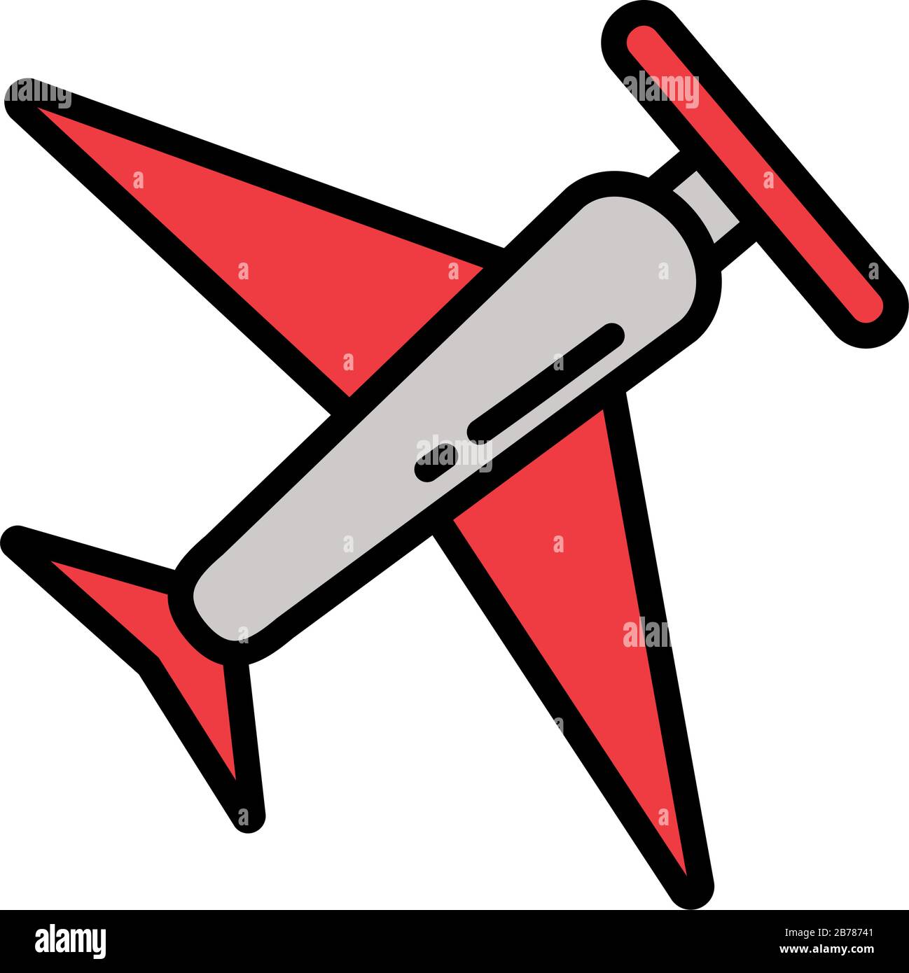 Private jet aerial Stock Vector Images - Alamy