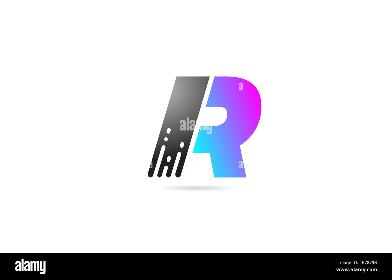 alphabet letter logo R design icon for business and company in black ...
