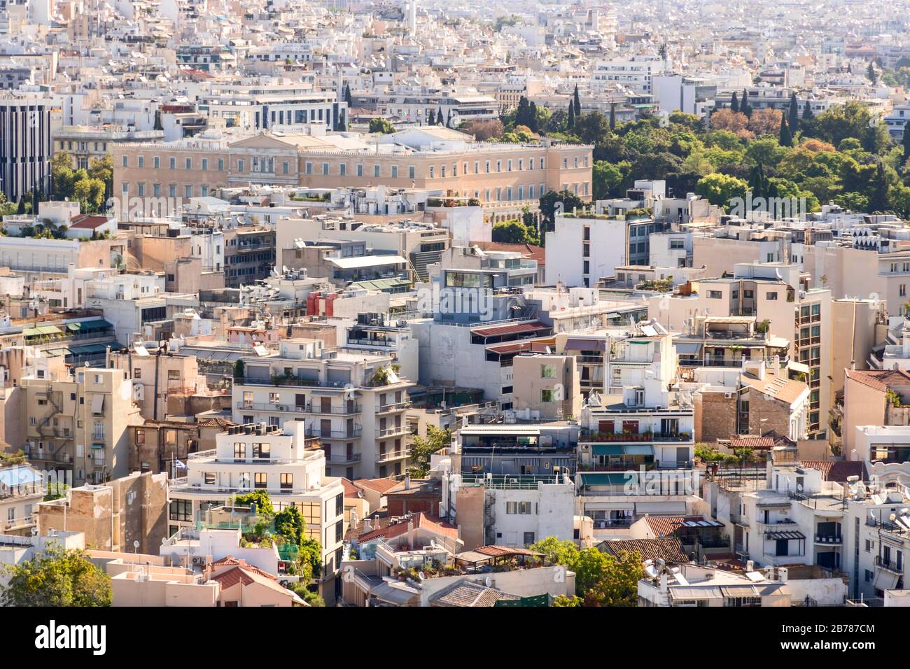 View of Athens from Acropolis. The Old Royal Palace - first royal ...
